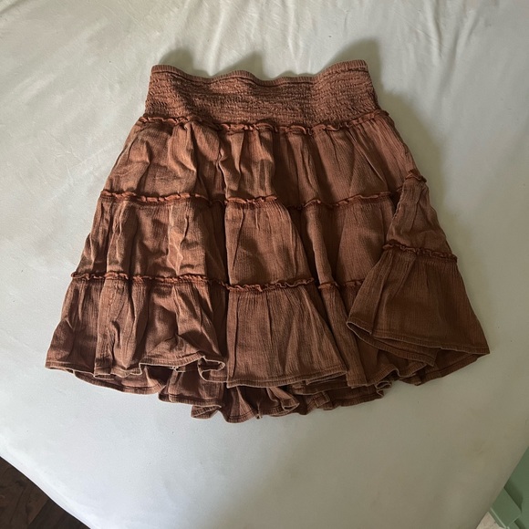 American Eagle Outfitters | Skirts | Burnt Orange American Eagle Ruffle ...